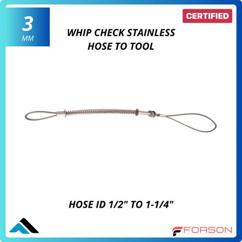 Jual WHIP CHECK STAINLESS 3 MM. HOSE TO TOOL 1/2" TO 1.1/4" - 22 CM ...