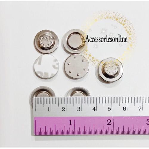 Jual Magnet Pin/Magnet Nama Dada Caution Bulat Diameter 17mm + double ...