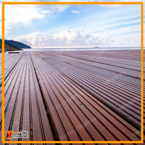 Jual LANTAI KAYU DAK OUTDOOR TERAS BALKON DECKING BENGKIRAI JUMBO 360 ...
