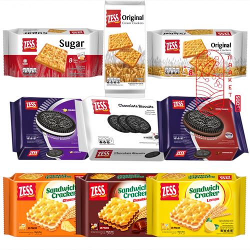Jual Biskuit Zess Original Cream Cracker/Zess Sandwich Cracker Lemon ...