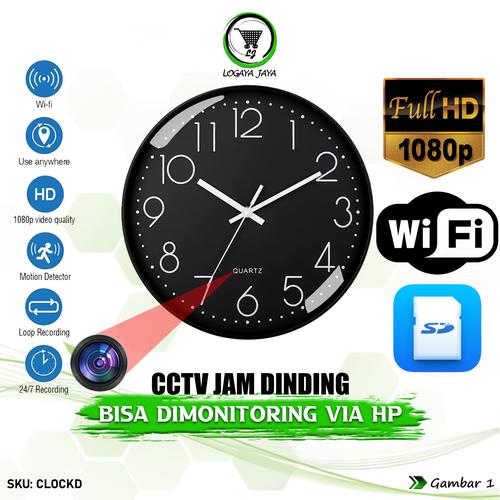 Promo Spy Kamera CCTV Wifi Wall Clock Jam Dinding Camera Pengintai Keamanan - IP CLOCK PUTIH ...