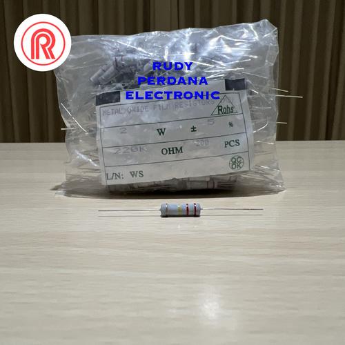 Jual RESISTOR 2 WATT 2W 5% 5 PERSEN 220000 220K 220 KILO OHM Ω - Kota ...