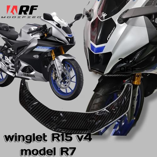 Jual Winglet Yamaha R15 V4 R15 M Carbon model Yamaha R7 - SILVER - Kab ...
