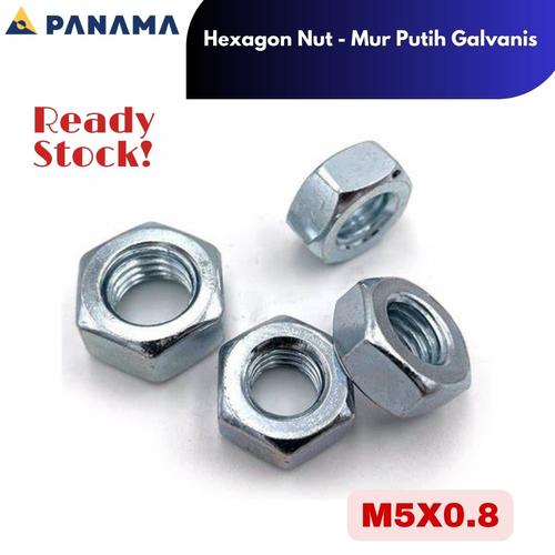 Jual Mur Putih Galvanis M5 Mur Baut M5 Warna Putih Bahan Galvanis ...