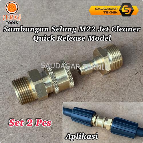 Jual Adaptor Nepel Sambungan Selang M22 Jet Cleaner Model Quick Release ...