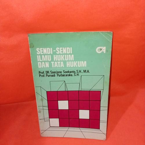 Jual Buku Sendi sendi Ilmu hukum dan tata hukum prof. dr soerjono ...