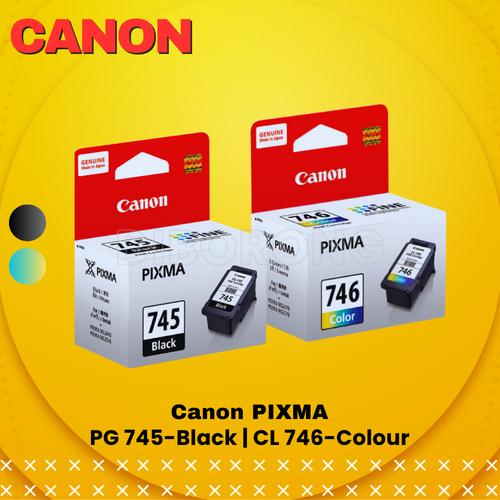 Jual 1 Set Canon 745 Black Canon 746 Color Tinta Canon 745 746 - Black ...