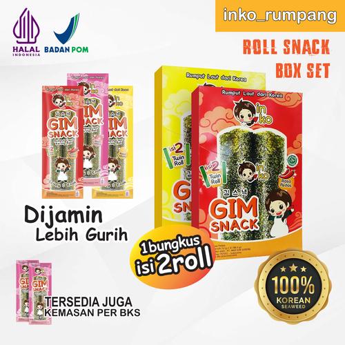 Jual INKO ( BOX ) ROLL GIM SNACK rumput laut panggang seaweed HALAL ...