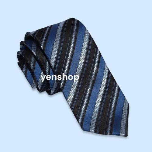 Jual Dasi Biru Dongker Tebal Panjang Saten Halus Dasi Kerja Free Gift ...