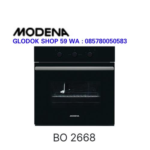 Jual OVEN TANAM MODENA BO 2668 / BO2668 BUILT-IN GAS OVEN 56L BLACK NEW ...