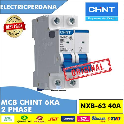 Jual MCB Chint NXB-63 2 Phase 40A 6KA - ORIGINAL-BERKUALITAS-MURAH - Jakarta Barat ...