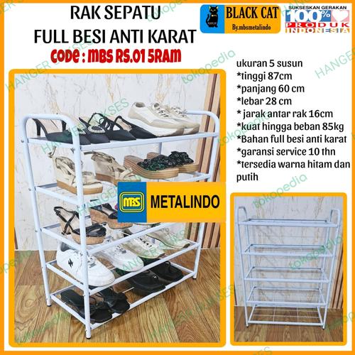 Jual Rak sepatu besi rak sandal besi rak serbaguna - Putih, Mbs Rs 01 ...