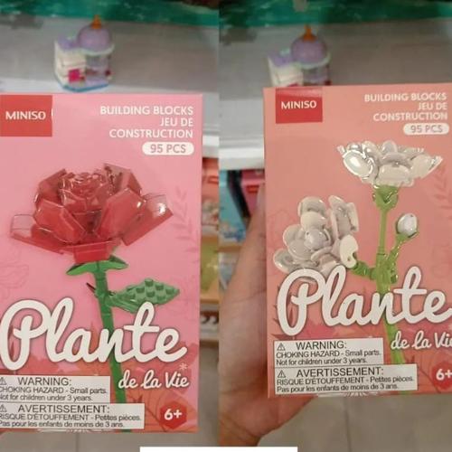 Jual Miniso Jasmine Rose Tulip Baby's Breath Forget Me Not Building ...