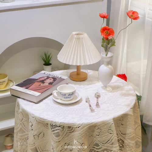 Jual Taplak Meja Lace Putih Vintage/Table Runner Properti Foto Cover ...