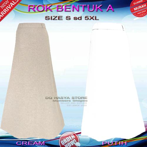 Jual Lagi Tren.. Rok Model A Panjang Putih Formal Kerja Kantor / Rok A ...