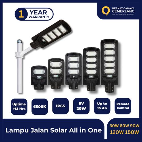 Jual Lampu Jalan Solar All In One 30W 60W 90W 120W 150W PJU Tenaga Surya - 30W - Jakarta Barat ...