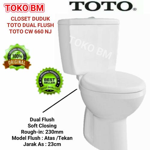 Promo CLOSET DUDUK TOTO CW660NJ COVER SOFT CLOSING/CLOSET DUDUK TOTO ...