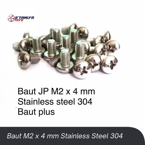 Jual Baut JP M2 x 4 mm Screw M2 Stainless Steel 304 Head Obeng Plus ...