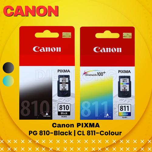 Jual Paket 1 SET Cartridge Canon 810 Black Tinta Canon 811 Colour ...