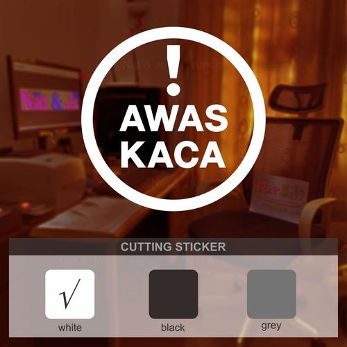 Jual Stiker Awas Kaca Pintu Dinding Kaca Cafe Kantor Cutting Sticker ...