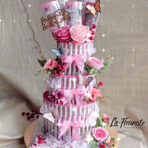 Promo Money Cake | Cake | kue ulang tahun | Rangka buket uang | Bunga ...