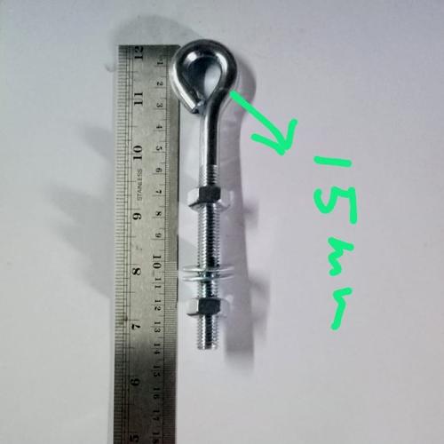 Jual HOOK BOLT baut gantung galvanis M10x140mm lubang dalam 15mm ...