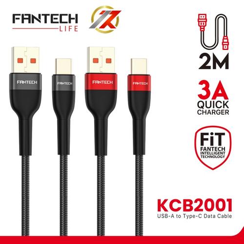 Jual FANTECH KCB2001 DURALINK CABLE 12W 2M (A TO C) KABEL DATA TYPE C ...