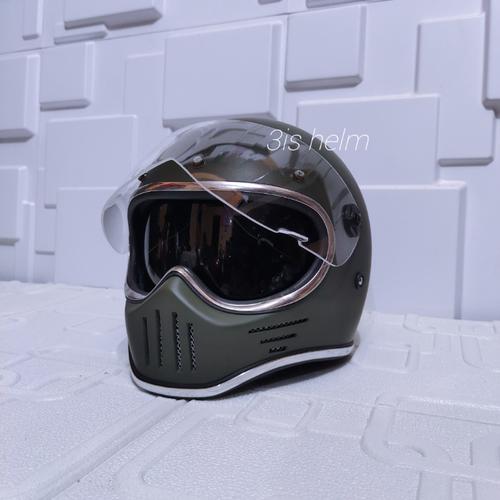 Promo HELM CUSTOM CAKIL M30 RETRO JAPSTYLE KLASIK VINTAGE FULL FACE ...