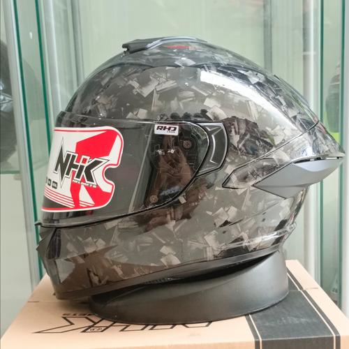 Jual HELM NHK Mark 1 singgle visor repaint carbon silver costum NHK ...