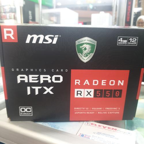 Jual vga msi radeon rx 550 aero itx 4g oc 4gb gddr5 - Jakarta Pusat ...