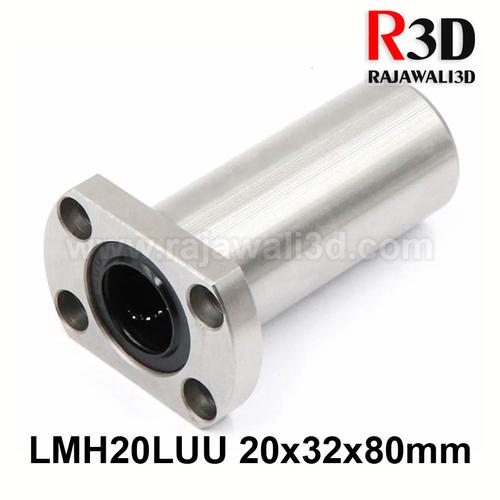Jual Linear Bearing LMH20LUU Sliding Bushing 20x32x80mm Oval Flange ...