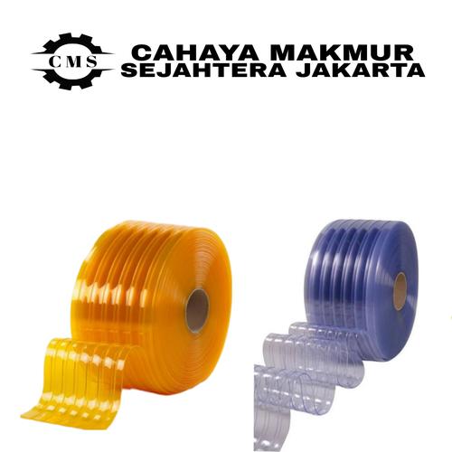 Jual Tirai PVC Curtain Tulang Yellow Blue Clear 2mm x 30cm x 50m / Roll ...
