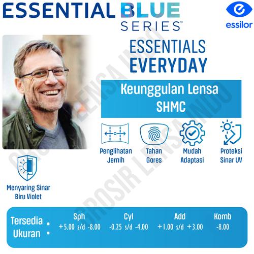 Jual Lensa progresif ESSILOR ESSENTIALS EVERYDAY 1.56 BLUE CUT UV 420 ...