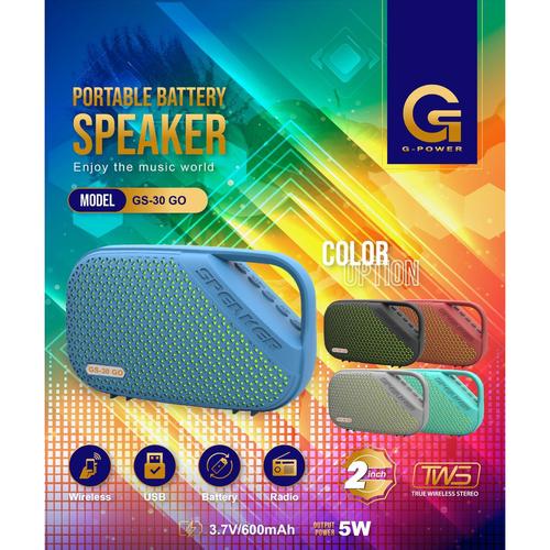 Jual G-Power Speaker Bluetooth Portable 2" inch GS-30 GO Original ...