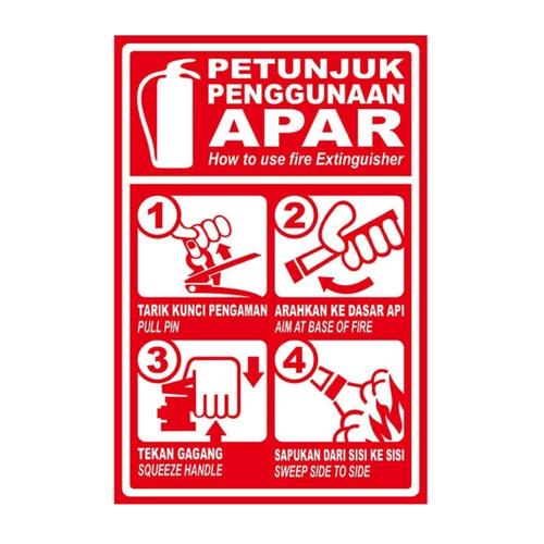 Jual STIKER VINYL CARA PENGGUNAAN APAR SIGN RAMBU K3 Uk. 20 x 30 CM ...