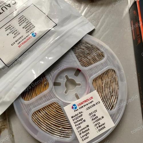 Jual led strip cob centrolux 512led 512d dc 12v 12volt 12watt 12w ra90 ...