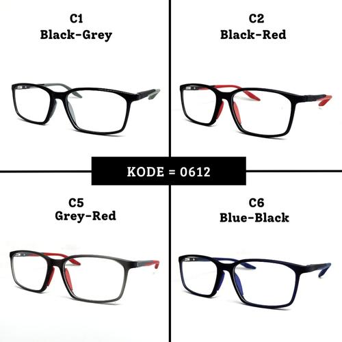 Jual Frame Kacamata Pria / Wanita Original 0612 Model Kotak Lebar Frame ...