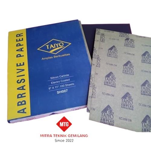 Jual AMPLAS KERTAS TAIYO ABRASIVE ANTI AIR LEMBARAN GOSOK BESI KAYU ...