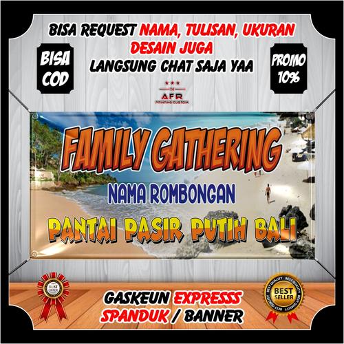 Jual Spanduk Banner Backdrop Family Gathering Wisata Liburan - 120 X 60 ...