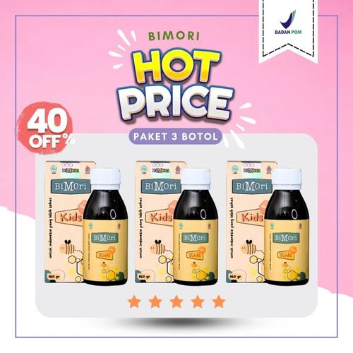Jual [Paket 3 botol] Bimori Kids Vitamin Otak Anak Speech delay Autism ...