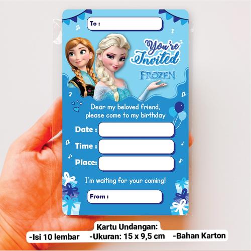Jual UNDANGAN FROZEN ELSA ULTAH INVITATION CARD ULANG TAHUN HAPPY ...
