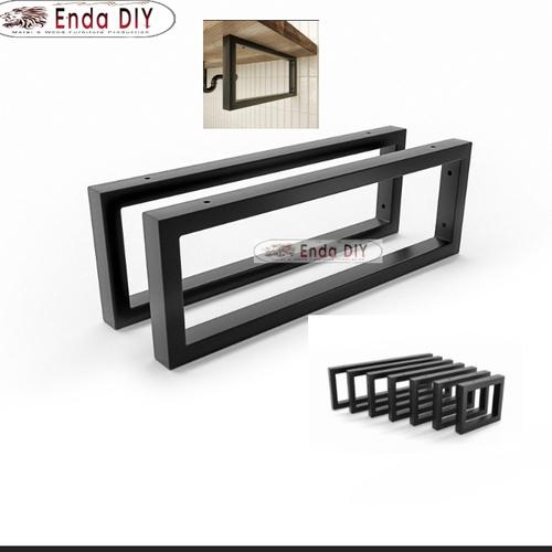 Jual Braket Rak / Kaki Meja Tempel Dinding Bahan Besi Hollow - Putih ...