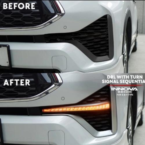 Jual Cover Fog Lamp DRL Innova Zenix 2022 2023 2024 - Sequential - 3 ...