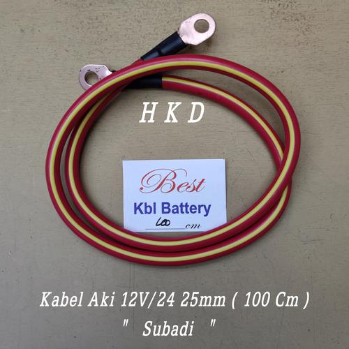 Jual KABEL BATTERY AKI / ACCU MOBIL *SUBADI* 25MM - 24 V - 100 CM ...