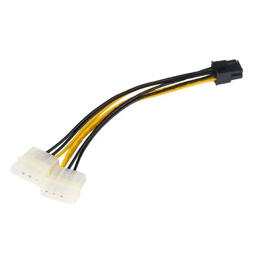 Jual XY Cable Power supply psu 4 pin Molex male ter to 6 pin female Vga ...