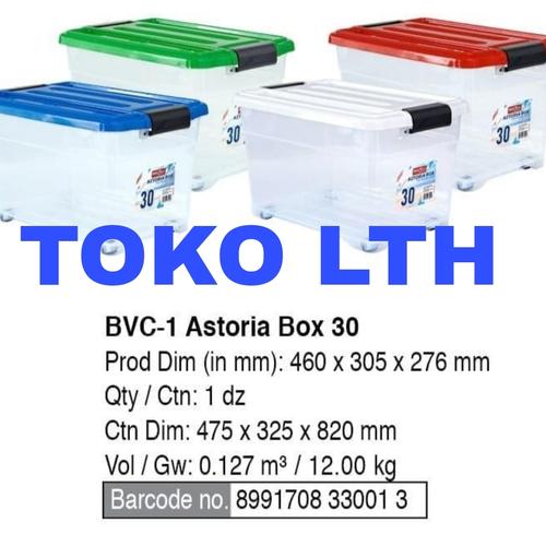 Jual CONTAINER BOX RODA ASTORIA 30 LITER BVC -1 BASIC HOME LS CB30 ...