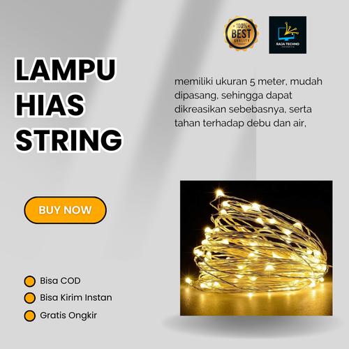 Jual Lampu Hias String Lights Kamar Natal Waterproof USB LED 5 Meter ...