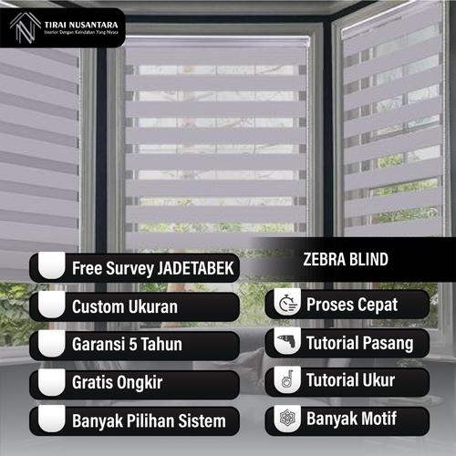 Jual [BIG SALE] KREY / TIRAI 2 LAYER / TIRAI GULUNG ZEBRA BLIND SHARP ...