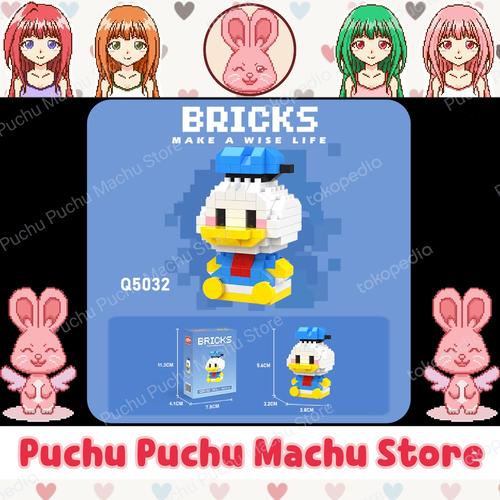 Jual BRICKS Duduk Mainan Balok DONALD DUCK Nano Block Brick Blocks ...