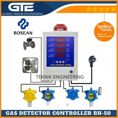Jual Promo gas detector controller 4 Channel bosean Bh-50 control panel ...
